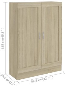 vidaXL Marketos Knihovna dub sonoma 82,5 x 30,5 x 115 cm kompozitní dřevo