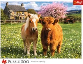 TREFL Puzzle Přátelé na farmě / 500 dílků / 48 x 34 cm