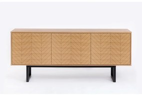 Komoda v dubovém dekoru Woodman Camden Herringbone, 175 x 75 cm