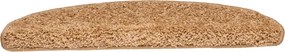 Schodové rohože 15 ks 65 x 21 x 4 cm béžové, půlkulaté, velké 133902
