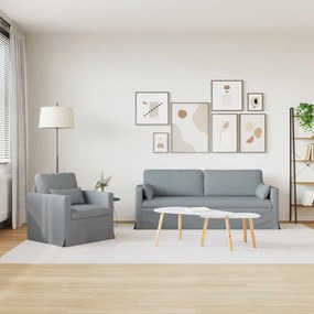 Set pohovek 2 ks Světle šedá textil 3407581