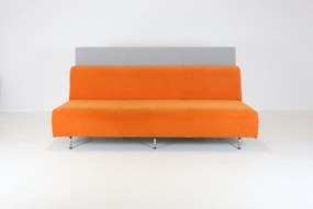 Sofa, v94x170x90, oranžová/šedá, látka
