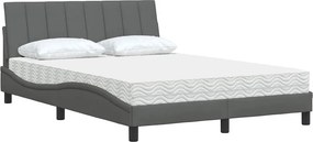 Postel s matrací Hanko tmavě šedá 120 x 200 cm textil 3310518