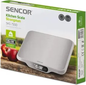 SENCOR SKS 7300 stříbrná / digitální kuchyňská váha / max. 30 kg / fun