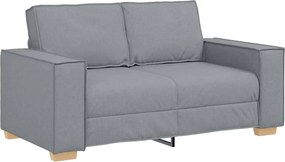 2dílná sedací souprava s poduškami světle šedá textil 3324691