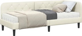 Rohový rám postele Krémová 80 x 200 cm samet 3394141