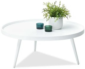 MPT Kulatý konferenční stolek Lavin XL, Ø 80 cm - bílý