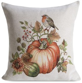 GOBELÍNOVÝ DEKORAČNÍ POVLAK NA POLŠTÁŘ PUMPKIN2 45X45 CM VZOROVANÁ