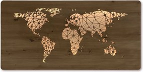 Li-Go "Mapa světa" světelný obraz 230V 120x60 cm provedení povrchu: černá s patinou