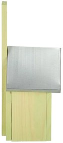 Ptačí budka Simi, 30x15x13 cm, dřevo/kov, hnědá