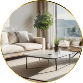 Nástěnné zrcadlo Elsie XL - 80x80 cm - Zlatá lesk