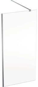 Geberit GEO - Sprchová stěna Walk-In, 100x200 cm, stříbrná/čiré sklo 560.139.00.2