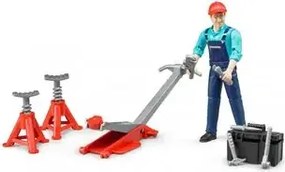 Bruder 62100 Figurka muž mechanik s heverem a příslušenstvím / výška 1