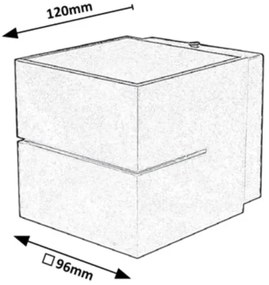 Rabalux 7019 - Nástěnné svítidlo KAUNAS 1xG9/10W/230V šedá