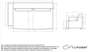 Zelený modul pohovky (levý roh) Flex Felix – Miuform