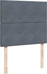 Box spring postel s matrací tmavě šedá 120 x 200 cm samet 3293177
