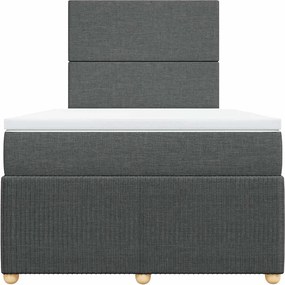 Box spring postel s matrací tmavě šedá 120x200 cm textil 3294317
