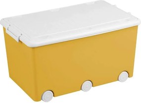 Víceúčelový box na hračky na kolečkách Tega žlutý