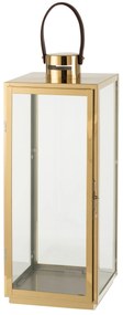 Zlatá kovová lucerna Recin - 22*21*65cm