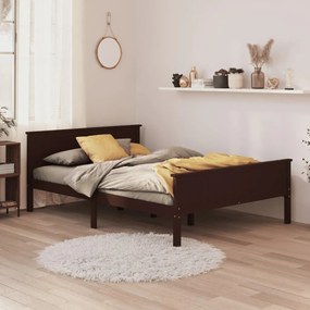 vidaXL Rám postele masivní borové dřevo 120 x 200 cm [322204] Barva: tmavě hnědá