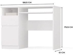 FALCO Psací stůl Petros L bílý mat