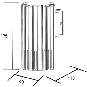 Venkovní nástěnné svítidlo KUUSAMO 1xE27/20W/230V IP54 antracit