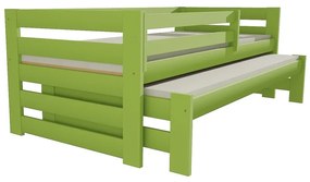 Vomaks Dětská postel s výsuvnou přistýlkou DPV 007 80 x 190 cm bezbarvý lak