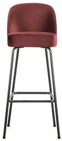 Barová židle vogue velvet červená 80 cm MUZZA
