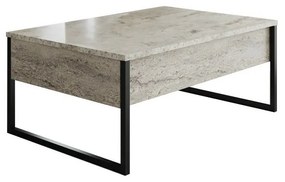 Konferenční stolek Luxe Travertine and Black