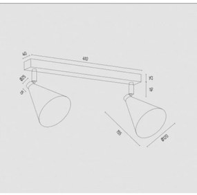 Argon 7149 - Bodové svítidlo LUCINDA 2xE14/7W/230V zlatá