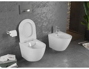 Mexen Lena WC mísa Rimless s pomalu padající deskou slim, duroplast, Bílá - 30220400
