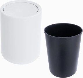 Bílý plastový odpadkový koš 6 l – Orion