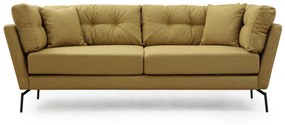 Designová 3-místná sedačka Basiano 214 cm zeleno-žlutá