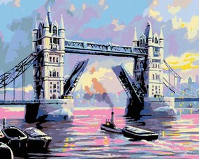 zuty malování podle čísel - tower bridge londýn, 100x80 cm, bez rámu a bez vypnutí plátna
