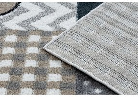 Dětský kusový koberec Zvířátka šedý 140x190cm
