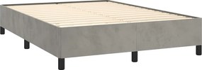 Box spring postel s matrací světle šedá 140x190 cm samet 3132735