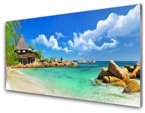 Obraz na skle Pláž Moře Krajina 120x60 cm