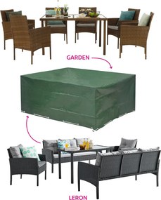 Ochranný obal na zahradní set, 270x180x89 cm, zelená, KAVER TYP 25