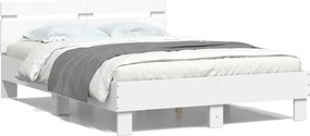 Rám postele s čelem a LED osvětlením bílý 135 x 190 cm 3207567