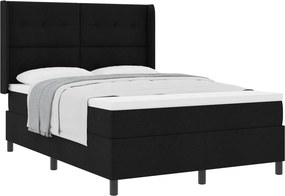 Postel s boxspringem s polštářem Černý 190 x 140 cm textil 3341639
