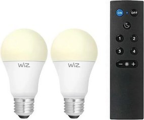 SADA 2x LED Stmívatelná žárovka A60 E27/9W/230V 2700K Wi-Fi + DO - WiZ