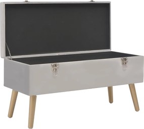 Lavice s úložným prostorem 80 cm šedá samet 329932