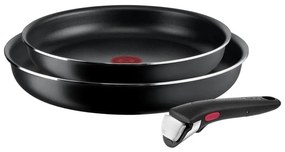 Tefal - Sada pánví 3 ks INGENIO EASY COOK & CLEAN BLACK