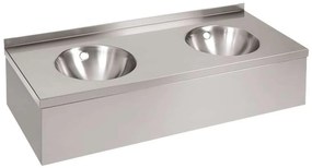 Sanela - Dvojumyvadlo s opláštěním 1200x500 mm, bez otvoru pro baterii, matná nerez SLUN 19P