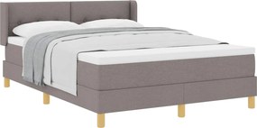 Postel s boxspringem s čelo Taupe 190 x 140 cm textil 3341290