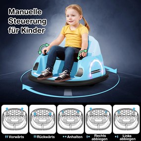 Costway Auto s pojízdným nárazníkem pro batolata 12 V Elektrické 360° Spin auto