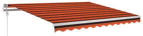 vidaXL Marketos Automatická zatahovací markýza 300 x 250 cm oranžovo-hnědá