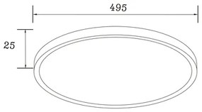Stropní svítidlo světlé dřevo CCT LED CAMI 50 cm