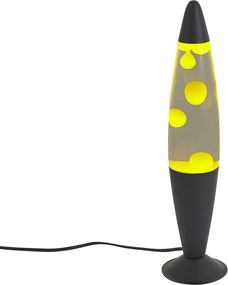 Lávová lampa čirá se žlutým voskem včetně LED - Molten Lava