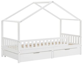 InternetovaZahrada - Dětská postel Yuki 90 × 200 cm - bílá